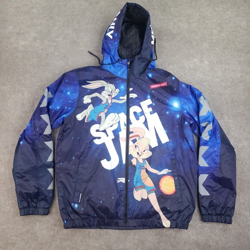 Looney Tunes Space Jam Jacket Men's Size Medium Blue Members Only x ...