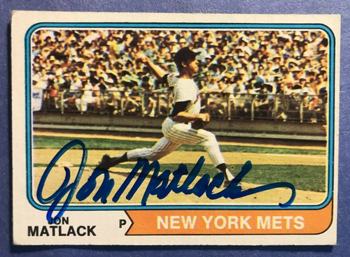 SIGNED JON MATLACK AUTOGRAPHED 1974 TOPPS BASEBALL CARD - METS | eBay