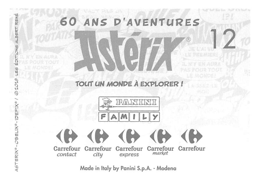 Stickers Panini Carrefour Asterix N°12 | eBay