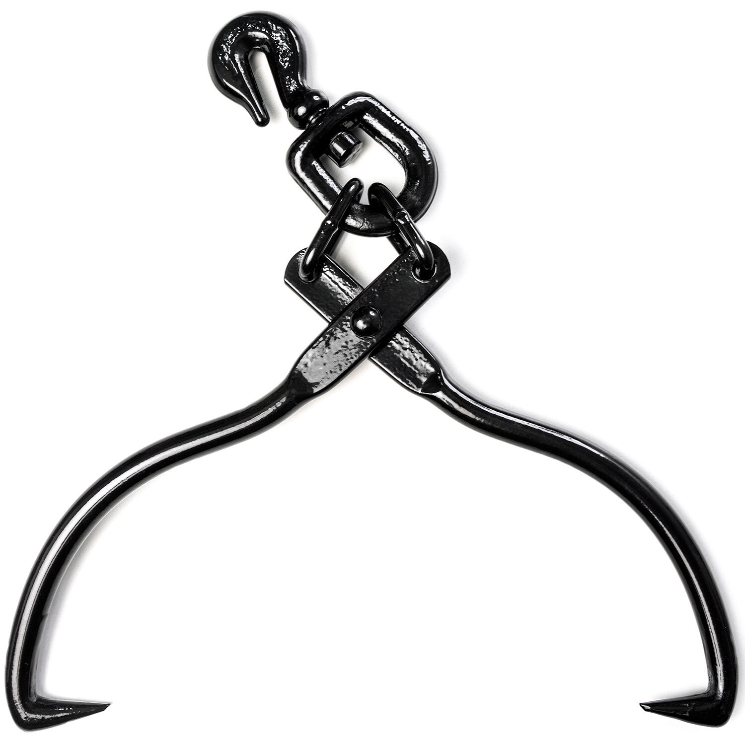 Swivel Grab Skidding Tongs - 20" Jaw Opening Black Log Chain Grabber ...