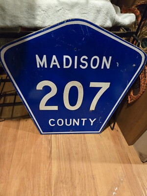 Retired Madison County 207 Road Sign 18x18 | eBay