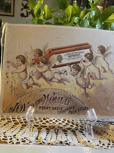 Vtg Joy To The World Perry Davis Veg. Pain Killer Metal Sign | eBay
