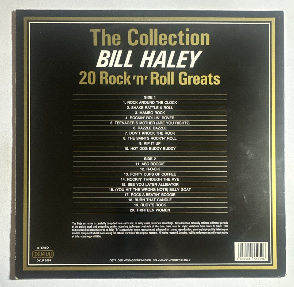 Bill Haley and Comets The Collection EP Vinyl 20 Rock ‘n’ Roll Greats ...