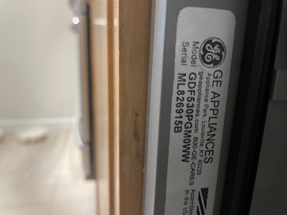 OEM GE Dishwasher White outer door assembly for GDF530PGM0WW - perfect ...