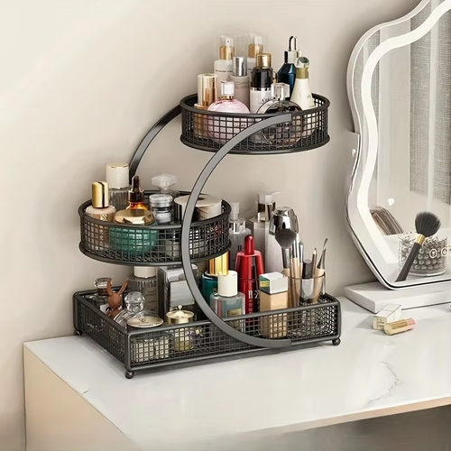 1Pc Metal Makeup Storage Rack Cosmetic Organizer Dresser Multi-Layer ...