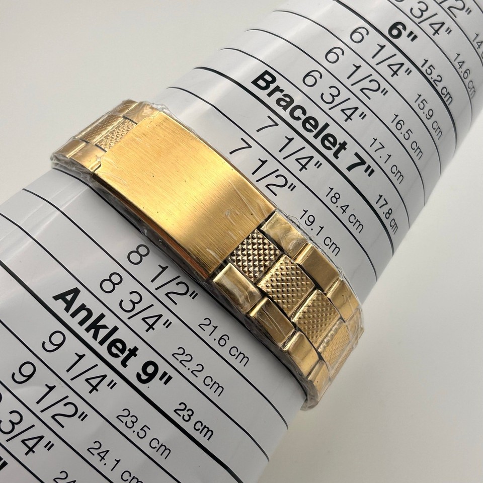 ZHOWE Gold Tone Blue Dial Stainless Steel 46mm Men’s Watch Working New ...