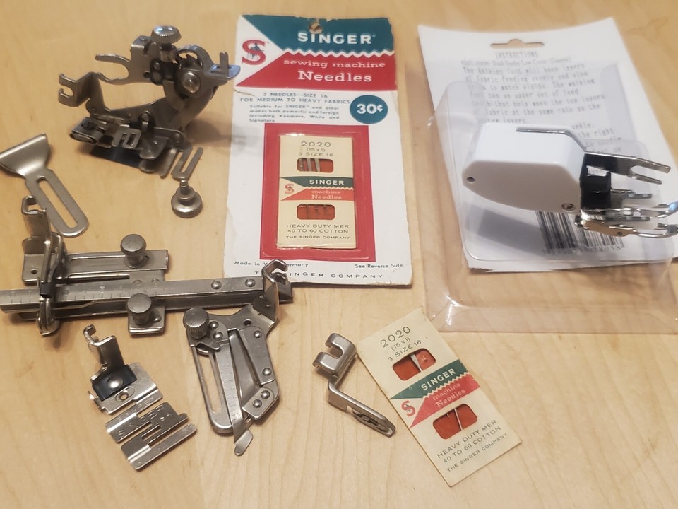 160809 Singer 221 66 15 short Shank Sewing Machine Attachments+ ...