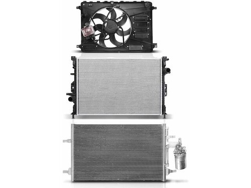 For Volvo XC60 Radiator A/C Condenser and Cooling Fan Kit APR 82896XHSH ...