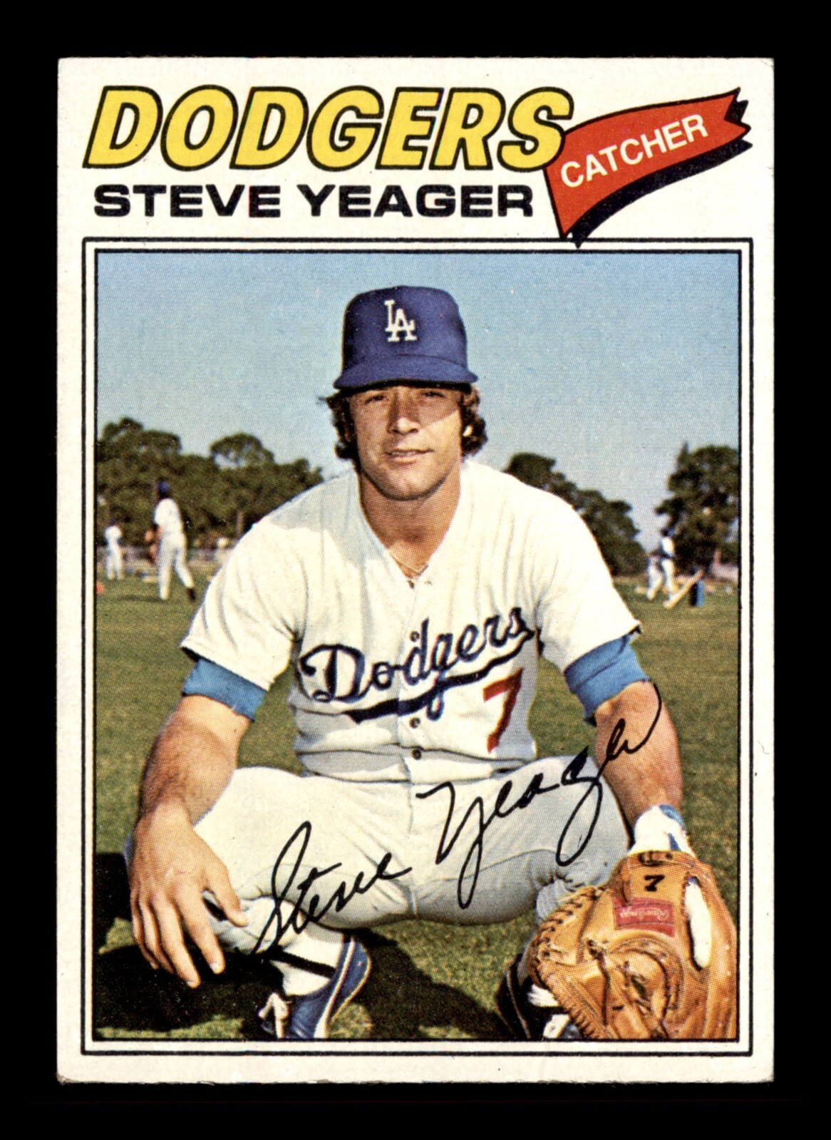 1977 Topps #105 Steve Yeager Los Angeles Dodgers Baseball Card | eBay