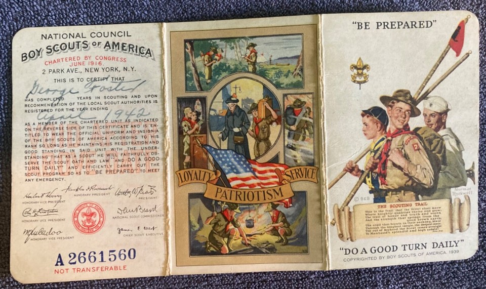 1940s Boy Scouts BSA Membership Cards Troop 35 34 N Wilkesboro NC Old ...