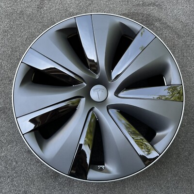 SINGLE 19 INCH WHEEL/RIM TESLA MODEL S PLAID FRONT 2020-2023 OEM GREY ...