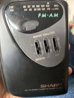 SHARP FM/AM STEREO CASSETTE PLAYER JC-196 WITH GRAPHIC EQUALIZTER X BASS WORKING | eBay