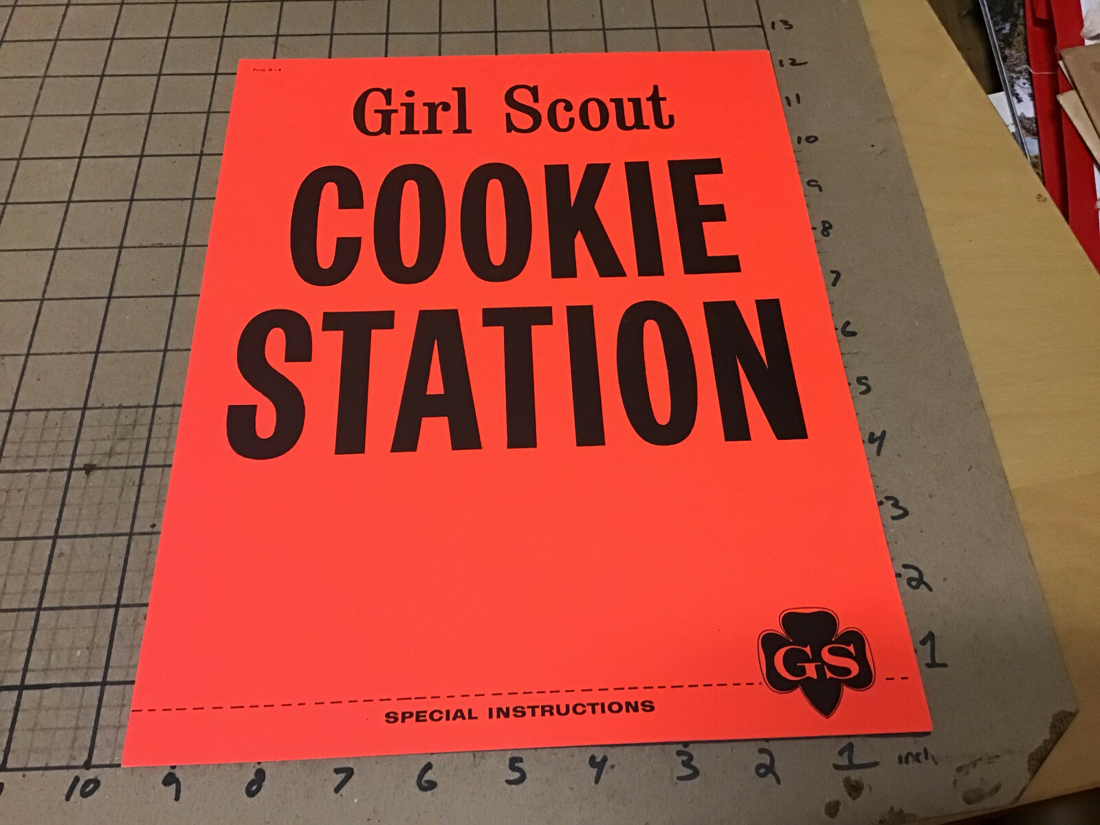 Original Vintage GRIL SCOUT COOKIE STATION SIGN/POSTER - circa 1960s ...