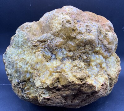 Fossilized Indiana Geode Quartz Crystal Open Face 8.25 Lb Agate crinoid ...