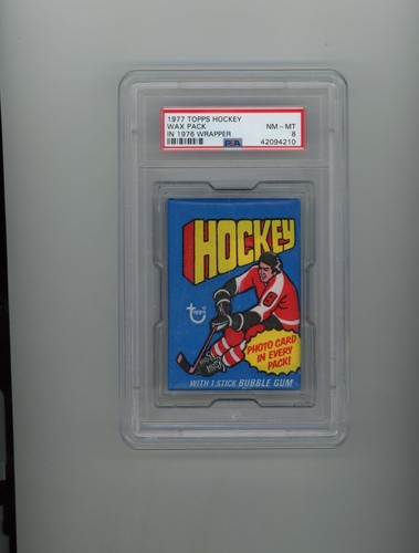 1977 Topps Hockey Wax Pack PSA 8 in 1976 wrapper Free Shipping | eBay