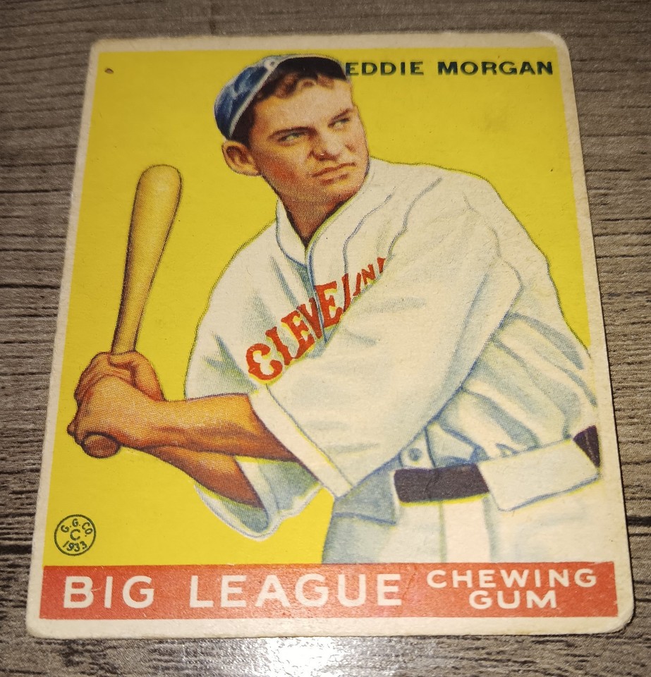 EDDIE MORGAN VINTAGE ORIGINAL 1933 GOUDEY BASEBALL CARD #116 UNGRADED ...