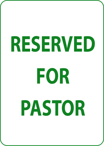 RESERVED FOR PASTOR | Adhesive Vinyl Sign Decal | eBay