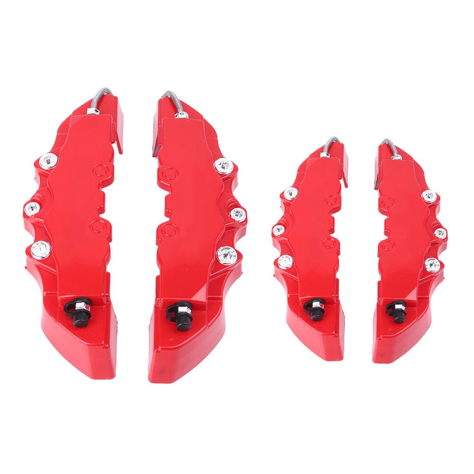 4PCS Red Disc Brake 3D Car Caliper Cover Front Rear Red Set Kit Fit 16 ...
