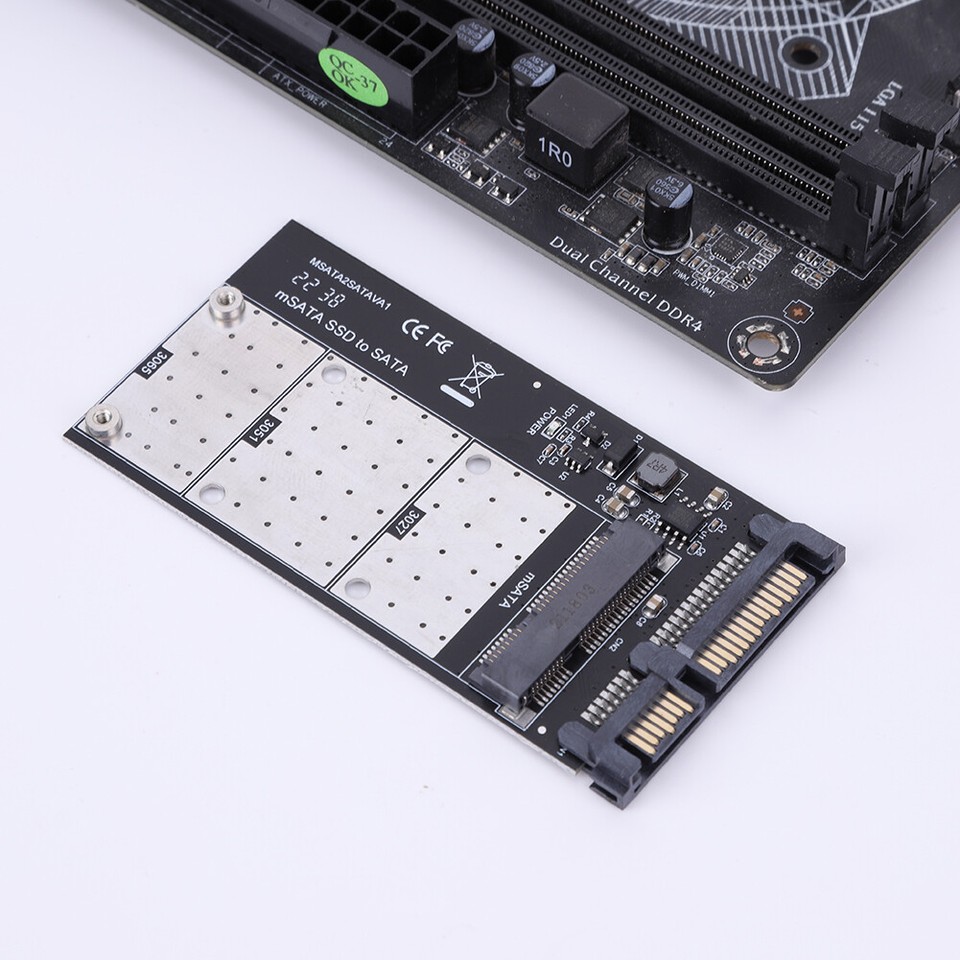 MSATA SSD To SATA Adapter Converter Card Mini PCI SSD Converter Add On ...