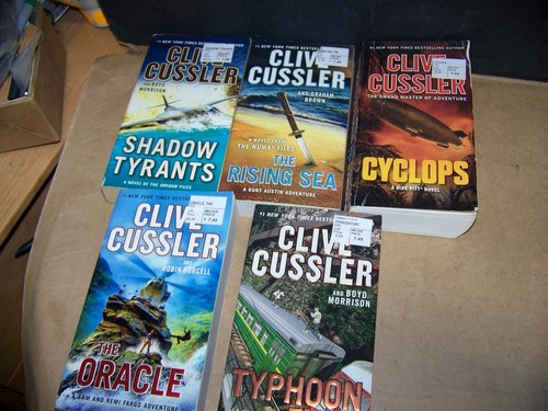Lot Of 5 Clive Cussler Paperback Books Cyclops oracle typhoon fury ...