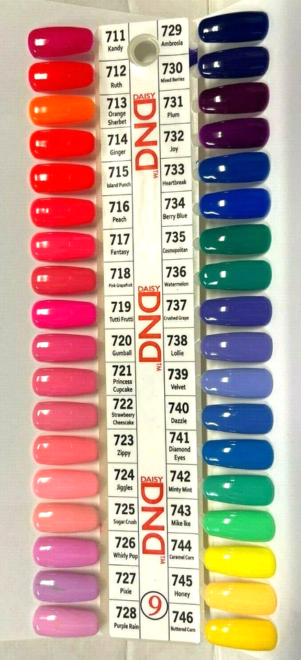 DC&DND Daisy Color Chart Gel Polish Color Sample Chart Palette Display ...