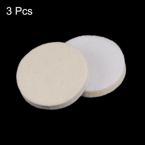3pcs Wool Felt Polishing Pads 2 inch Buffing Wheel Polish Pad Flocking ...