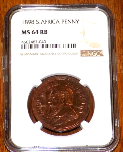 South Africa 1898 Penny MS64 RB NGC Boer War Era Kruger ZAR S. African UNC COIN | eBay
