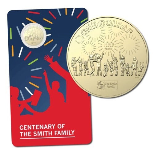 2022 CENTENARY OF THE SMITH FAMILY $1 UNCIRCULATED COIN ON CARD | eBay