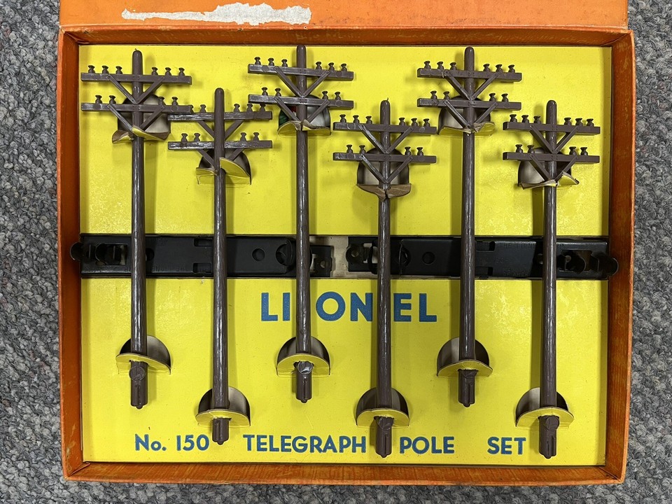 + Lionel Postwar O Gauge No. 150 Telegraph Pole Set w/ Box | eBay