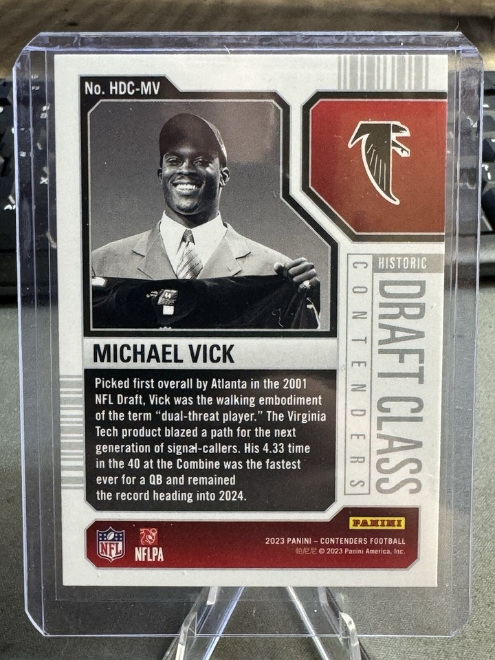 2023 Contenders Historic Draft Class Contenders #1 Michael Vick ...