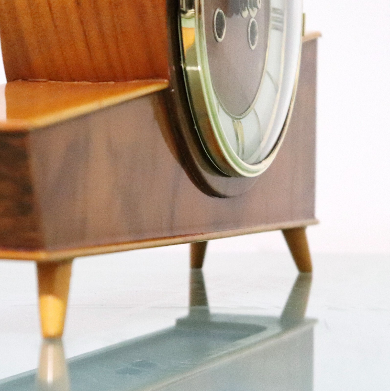 JUBA SCHATZ Mantel Top! Clock RARE Vintage 3 Bar Chime 1950s High Gloss ...