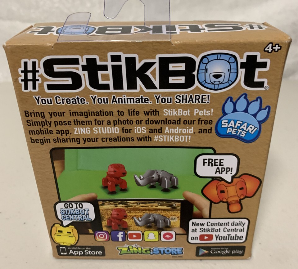 Zing StickBot Safari Pets Green Stik Elephant New In Box BN2 | eBay