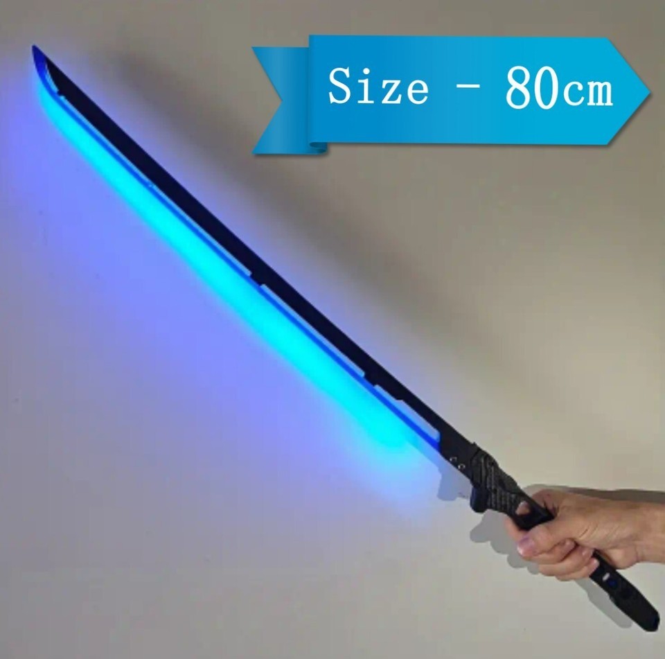 Futuristic LED Thermal Katana Sword With Acrylic Blade & Bright Blue ...