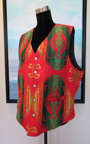 VTG Pendleton High Grade Western Southwestern Native American Vest Made ...