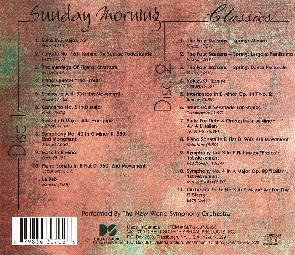 sunday morning classics/various Sunday Morning Classics (CD) (UK IMPORT ...
