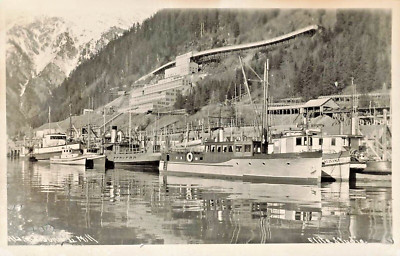 JUNEAU ALASKA AK~WATER VIEW OF GOLD MINING MILL~1940s REAL PHOTO ...