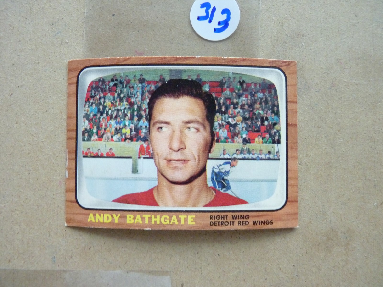 VINTAGE HOCKEY CARD TOPPS 1966 DETROIT RED WINGS ANDY BATHGATE NO313 | eBay