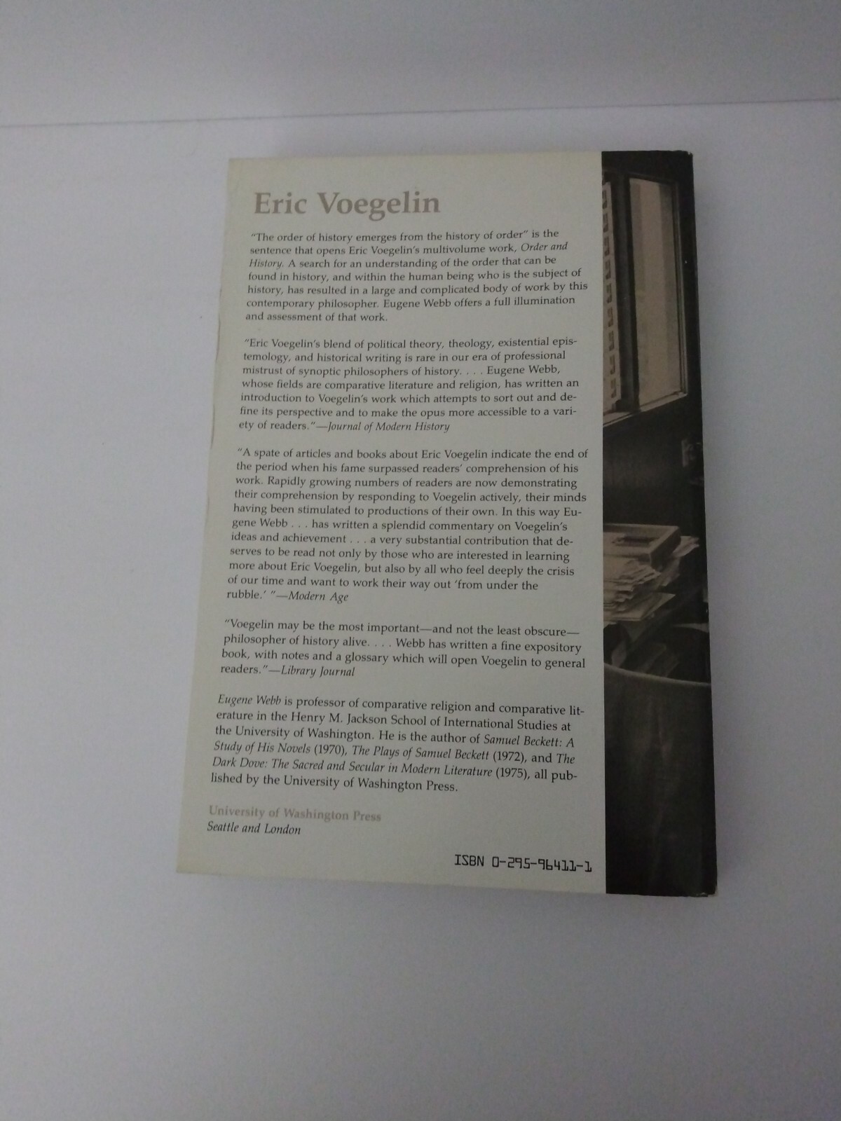 Eric Voegelin Philosopher of History Eugene Webb University of ...