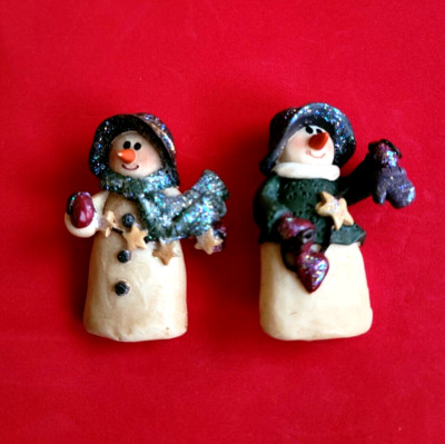 Christmas Pins* Snow man and a Snow woman Pin | eBay