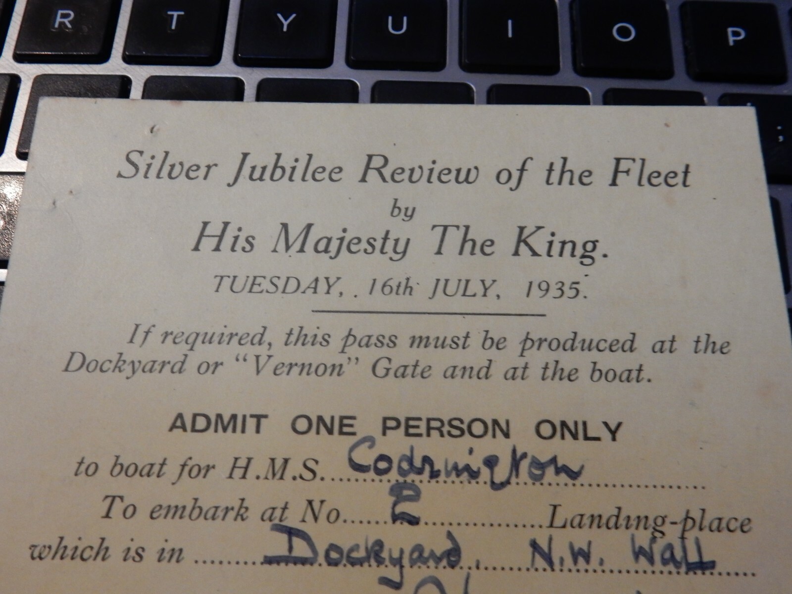 HMS Codrington D65 SUNK AT DOVER 1940 - here in happier days 1935 ...