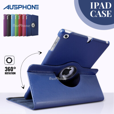 360 Leather Smart Case Cover for Apple iPad 11 10 9 iPad mini iPad Air ...