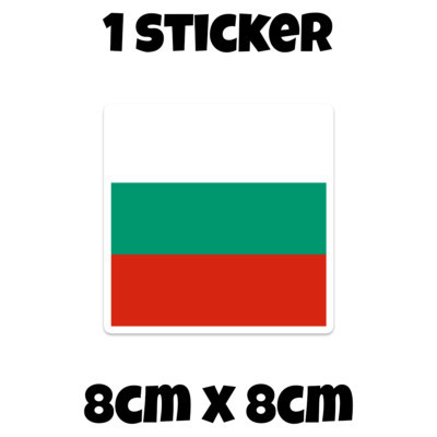 Bulgaria Flag Square Decal Vinyl Sticker 8cm x 8cm | eBay Australia