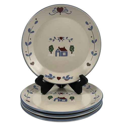 International Habersham Country Salad Plates Set of 4 Bluebird Apple ...