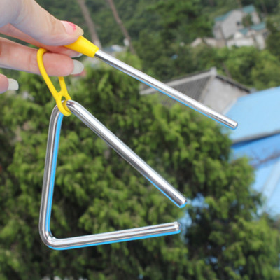 9.5cm Metal Musical Triangle & Beater Percussion Instrument Kids ...