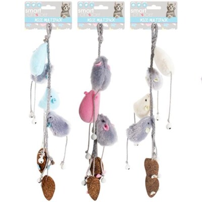 Catnip Cat Toy Rope & Plush Mice- Interactive Toy For Kittens & Cats ...