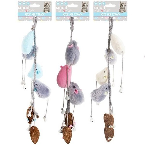 Catnip Cat Toy Rope & Plush Mice- Interactive Toy For Kittens & Cats ...