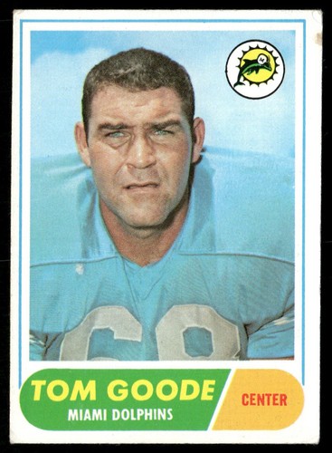 Tom Goode 1968 Topps #92 Miami Dolphins VG | eBay