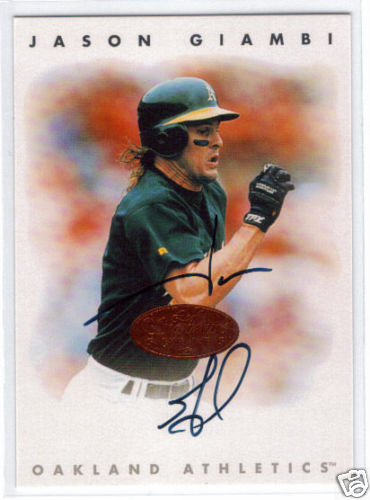 Jason Giambi 1996 Leaf Signature AUTO Autograph | eBay