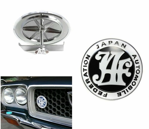 Black JAF Logo Japan Automobile Federation JDM Car Grille Emblem Badge ...