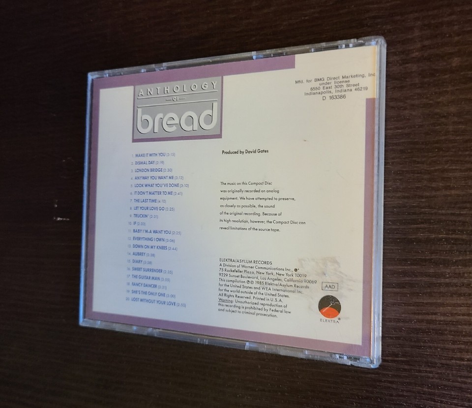 Bread Anthology CD | eBay